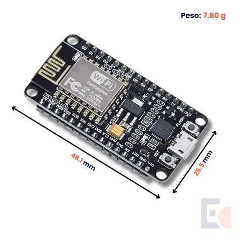 NodeMCU V3 ESP8266 Lua WiFi IoT Board Desarrollo CP2102 Electronica Club