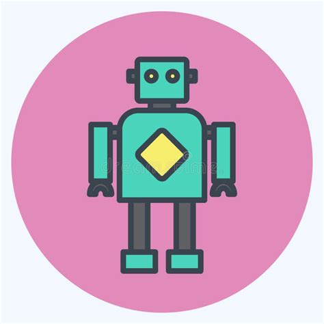 Icon Robotics Suitable For Data Analytics Symbol Color Mate Style