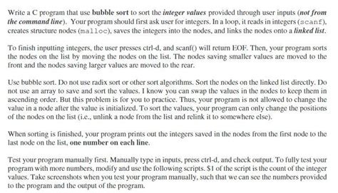 Solved Needs To Be Done In C Programming And Do Not Use Chegg