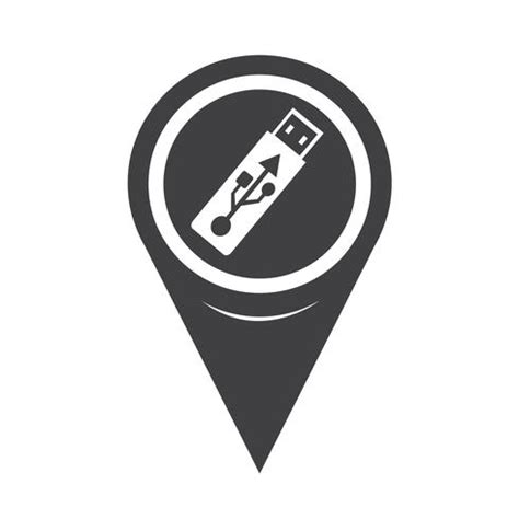 Map Pointer Usb Flash Drive Icon Vector Art At Vecteezy