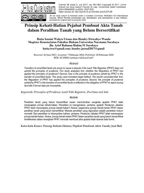 Prinsip Kehati Hatian Pejabat Pembuat Pdf