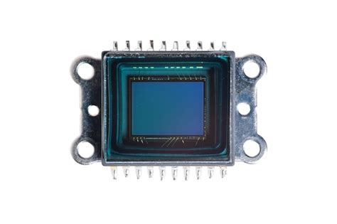 Premium Photo Super Macro Of A Digital Photo Camera Sensor On Pure White Background