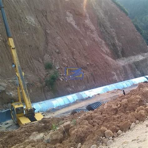 Corrugated Steel Culvert Pipe Assembled By Plates Qingdao Regions