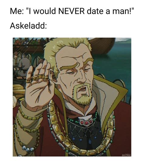 An Image Of A Cartoon Character With The Caption Me I Would Never Date A Man Askeaad