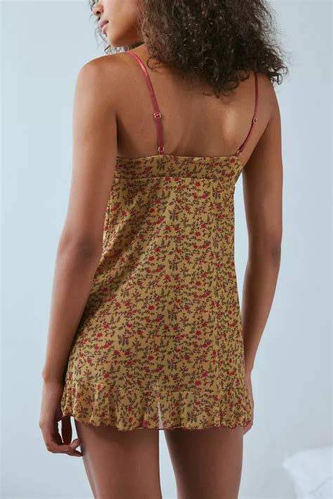 Oh Honey Lori Sheer Floral Slip Urban Outfitters