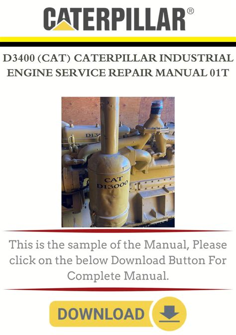 D3400 Cat Caterpillar Industrial Engine Service Repair Manual 01t By E Books Issuu