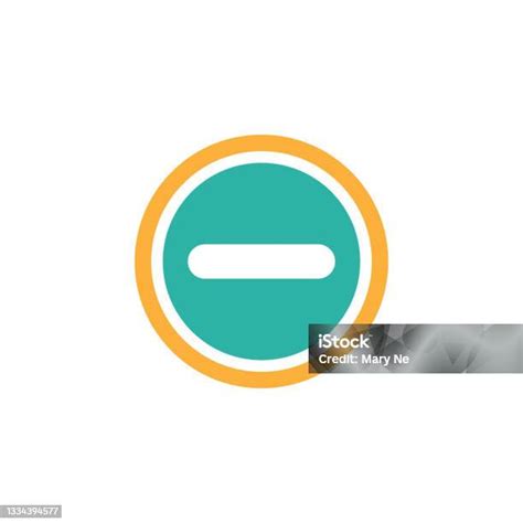파란색 원에서 흰색 둥근 마이너스 흰색으로 격리된 플랫 벡터 아이콘입니다 추가 또는 플러스 픽토그램을 구입 거절에 대한 스톡