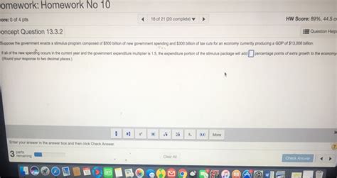 solved suppose the government enacts a stimulus program