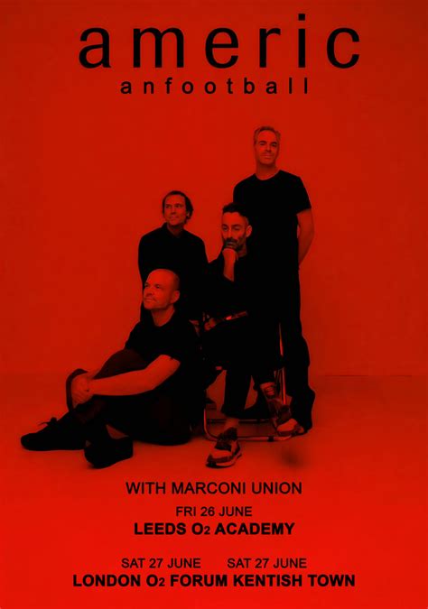 American Football 2026 Uk Tour Leeds London Poster