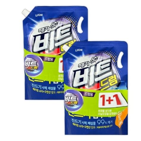 비트 세탁 세제 세탁기 액체 세제 드럼용 155l 2개 티몬
