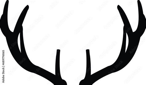 Deer Antlers Silhouette Instant Download Deer Antlers Svg Eps Png