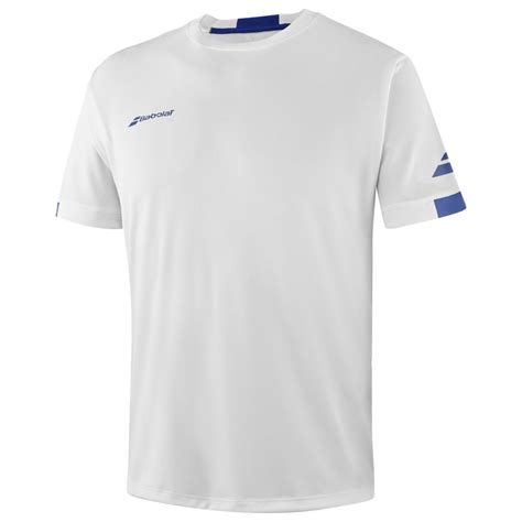 Babolat Play Crew Neck Tee White Clothes Unisex Clothes Shirts