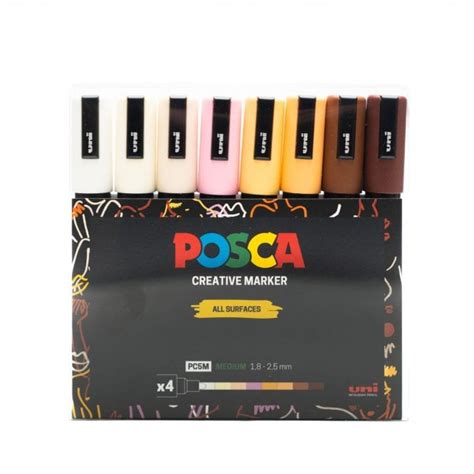 Uni Posca Pc 5m Neutrals 8 Sketching Equipment From Graff City Ltd Uk