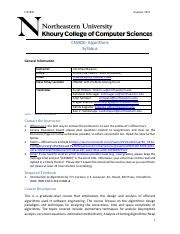 CS Syllabus ONLINE Summer Pdf CS Summer CS Algorithms Syllabus General
