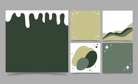 Green Memo Notes Template For Greeting Scrap Booking Card Design