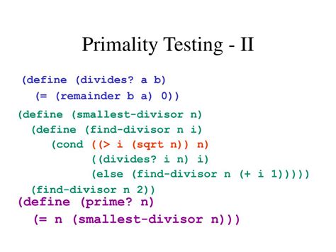 Ppt Primality Test Powerpoint Presentation Free Download Id6802837