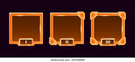 Set Golden Jelly Game Ui Border Stock Vector Royalty Free 1951786009 Shutterstock