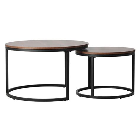 Livingfusion 2 Piece Amiel Nesting Coffee Table Set Temple And Webster