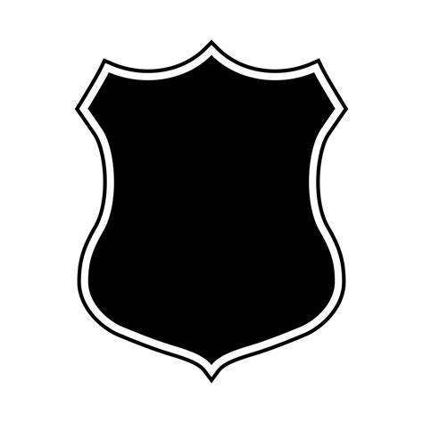 Shield Vector Black Color Isolated On White Background 10597224 Vector