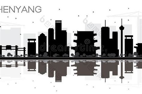 梗概沈阳市中国城市地平线和白色的建筑物图片 包图网企业站