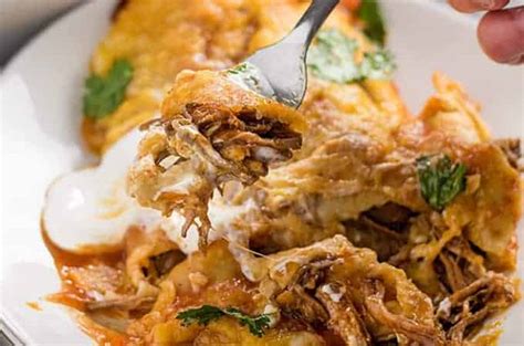 Slow Cooker Shredded Beef Enchiladas The Salty Marshmallow