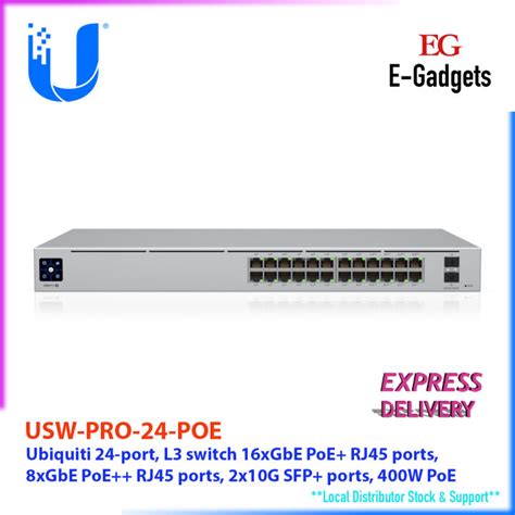 Usw Pro 24 Poe Gen2 Ubiquiti Unifi 2nd Generation Poe Switch 24 Ports Poe Poe Ubnt With Eu