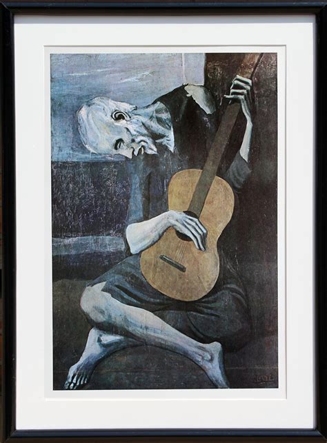 Pablo Picasso The Old Guitarist Offset Lithograph Picasso Prints