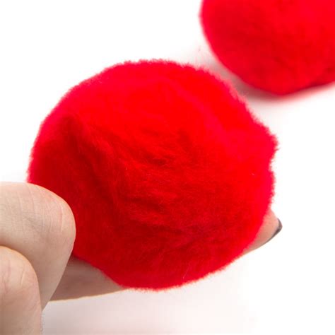 Red Craft Pom Poms Pom Poms Basic Craft Supplies Craft Supplies