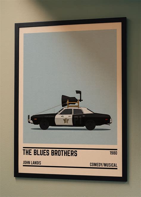 Blues Brothers Car Movie Poster Von Martin Printler