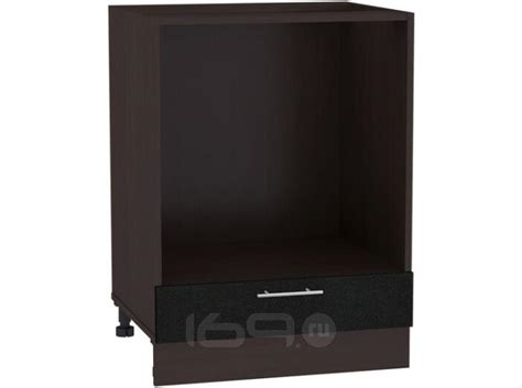 Шкаф нижний под духовку Валерия М НД 600 Черный металлик Венге купить