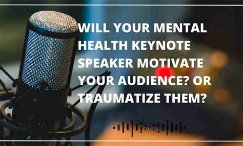 Want The Best Mental Health Keynote Speakers For Your Event