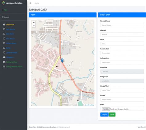 Aplikasi Gis Wisata Codeigniter