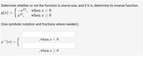 Solved Determine Whether Or Not The Function Is One To One Chegg