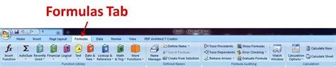 Formulas Tab In Ms Excel 2007 In Hindi And English जाने एम एस 2007