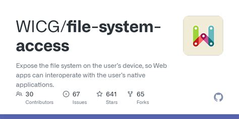 github wicg file system access expose the file system on the user s