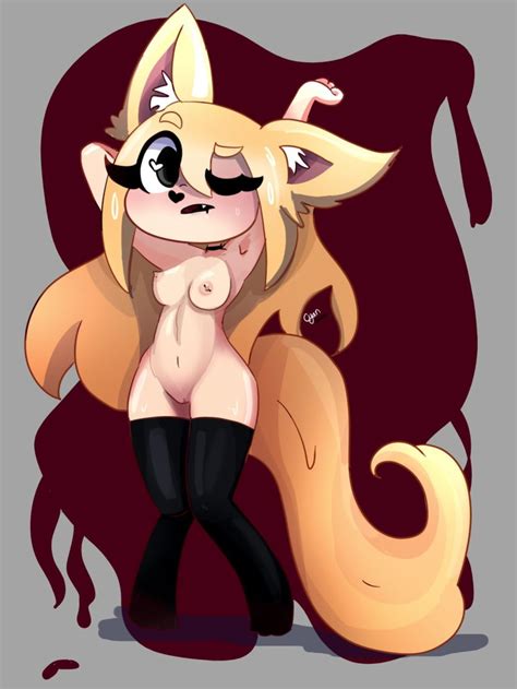 Rule 34 Arms In The Air Big Tail Blonde Hair Cyan Artist Cyan