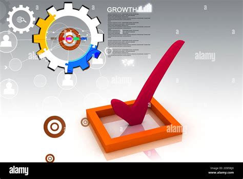 D Multi Use Check Box With Check Stock Photo Alamy