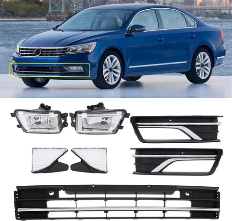 Amazon KaiWell 7PCS Front Bumper Lower Grille Fog Lights With