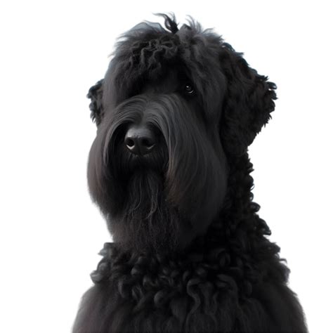 Black Shaggy Dog With Long Hair Isolated From Background Background