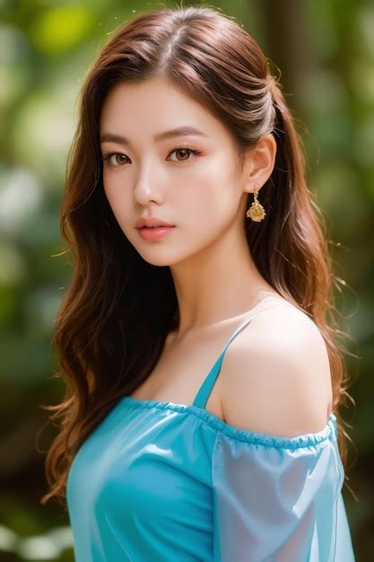 Premium Ai Image Portrait Of Beautiful Asian Women With Curly Hair