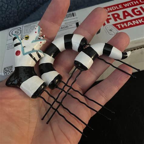 Set Of 6 Sandworm Inspired Tendril Candy Cane Ornament Set Christmas Etsy