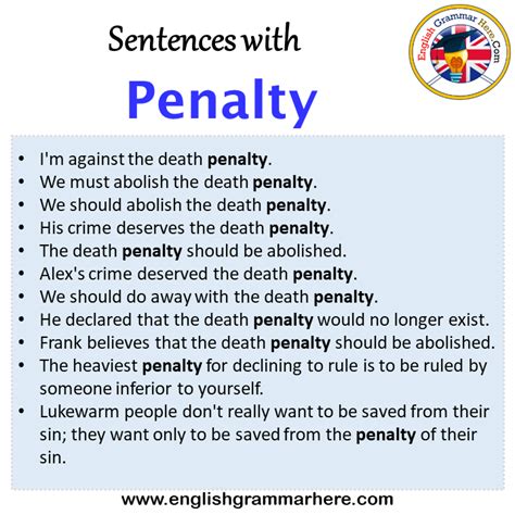 Sentences With Penalty Penalty In A Sentence In English Sentences For
