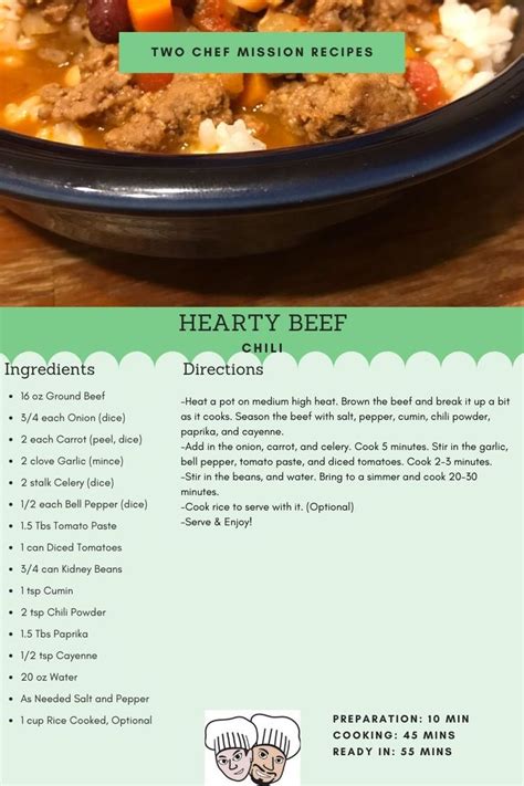 Hearty Beef Chili Recipe Recipes Chili Ingredients Beef Chili Recipe