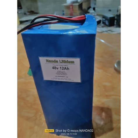 Jual Baterai Sepeda Listrik V Ah Lhitium Shopee Indonesia