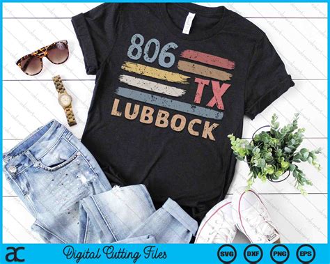 Retro Lubbock Area Code 806 Residents State Texas Svg Png Files
