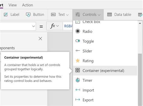 Powerapps Container Control