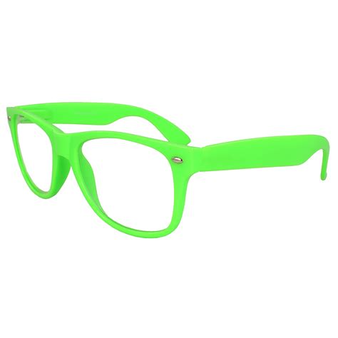 Mlc Eyewear Stylish Retro Horn Rimmed Sunglasses Green Frame Clear Lenses For Women And Men