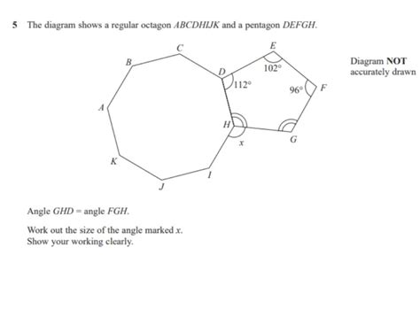 5 The Diagram Shows A Regular Octagon StudyX