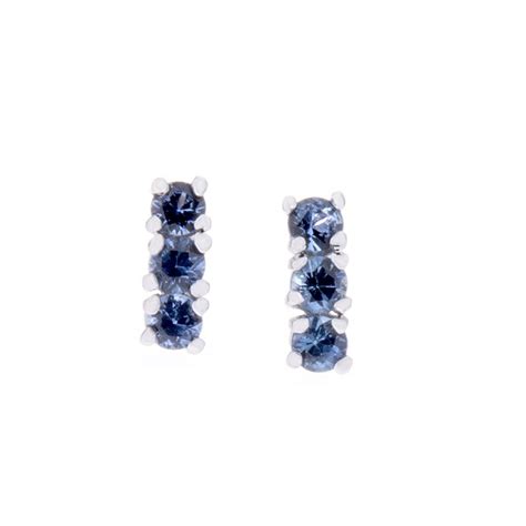 Yogo Sapphire Earrings 14kw Yse40 Montana Gem