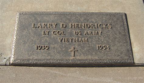Larry D Hendricks 1939 1994 Find A Grave Memorial
